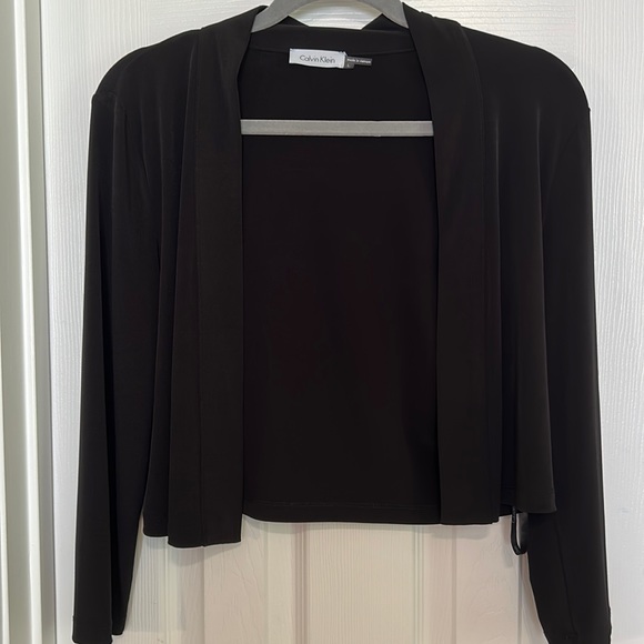 Calvin Klein | Accessories | Calvin Klein Black Open Wrap Cardigan ...